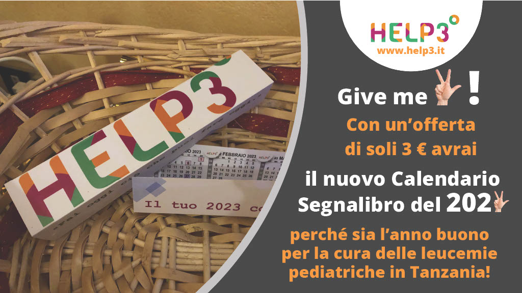 “Give me 3!”: il Calendario Segnalibro | Help3 ODV